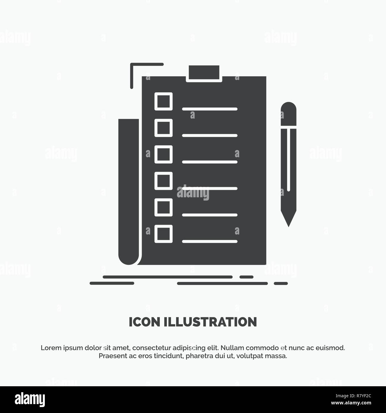 Know-how, Checkliste, prüfen, Liste, Symbol Dokument. glyph Vektor ...