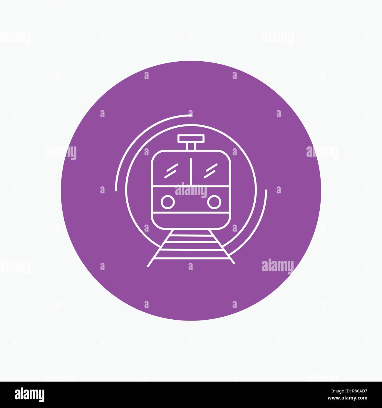 U-Bahn, Zug, smart, öffentlicher, Verkehr, weiße Linie Symbol im Kreis ...