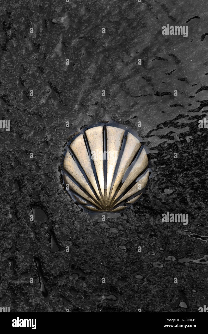 Camino Shell Symbol Zeichen Stockfotos und -bilder Kaufen - Alamy