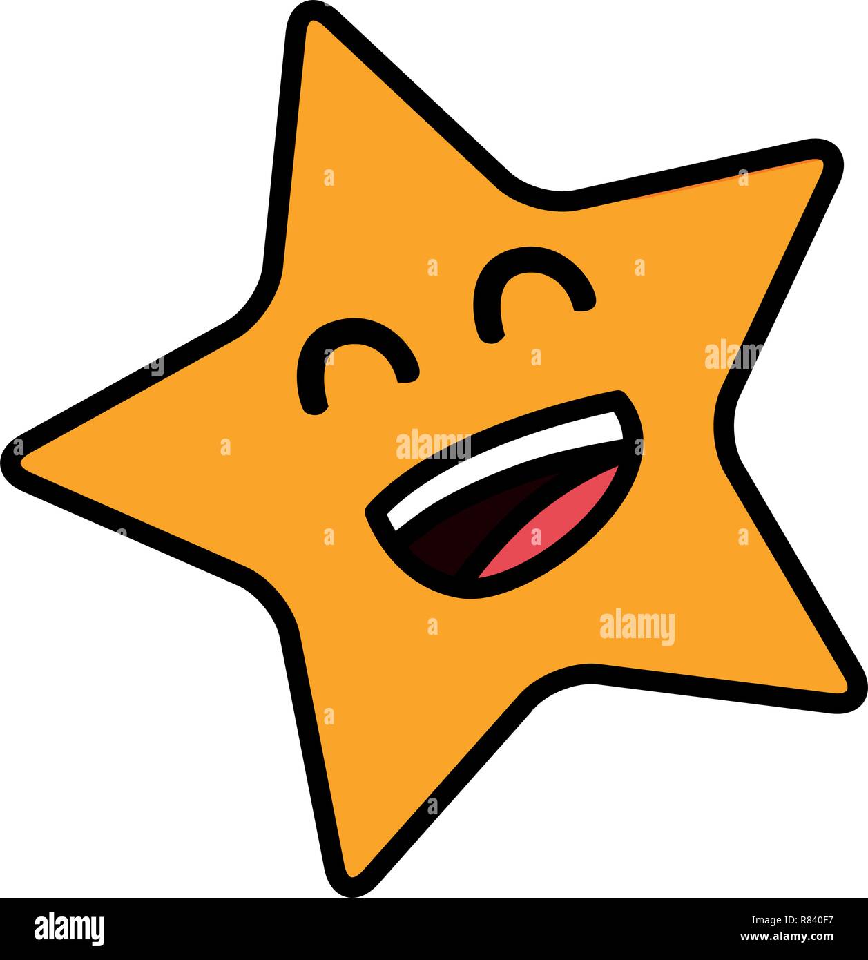 Cartoon stern Symbol auf weißem Hintergrund, Vector Illustration Stock ...