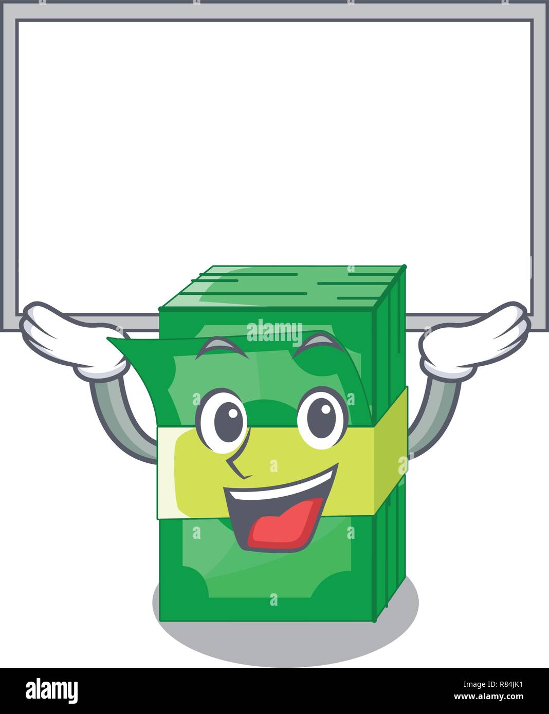 Die Platine Stapel geld Form Karikatur auf Tabelle Stock-Vektorgrafik ...