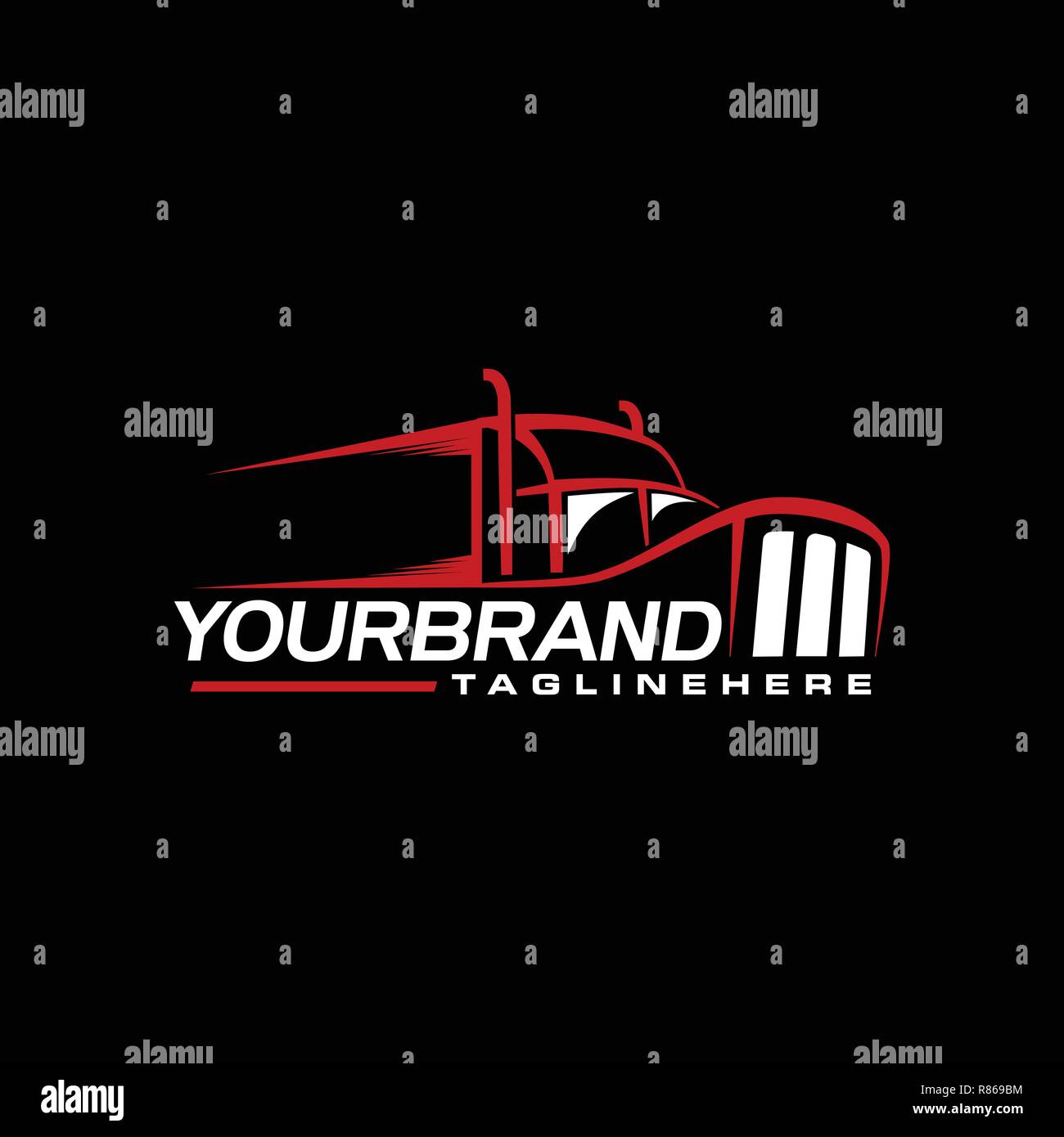 Lkw-Logo Design Branding Stock-Vektorgrafik - Alamy
