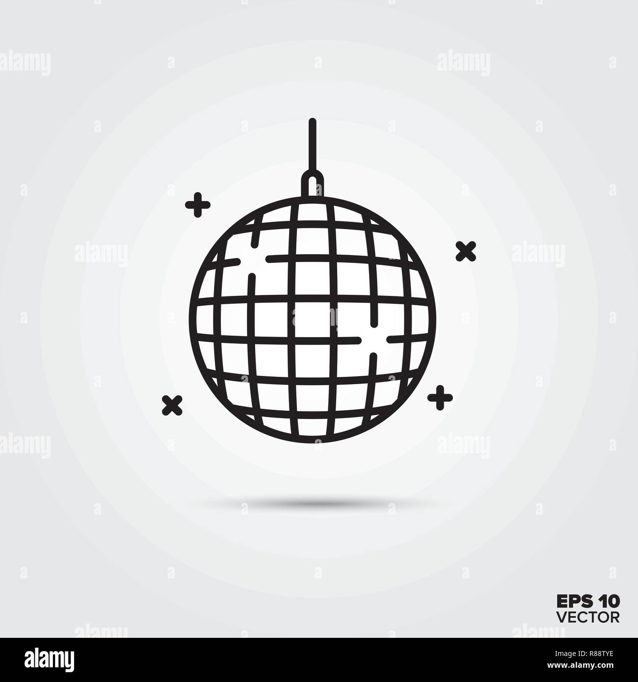 Disco ball icon vector vectors -Fotos und -Bildmaterial in hoher ...