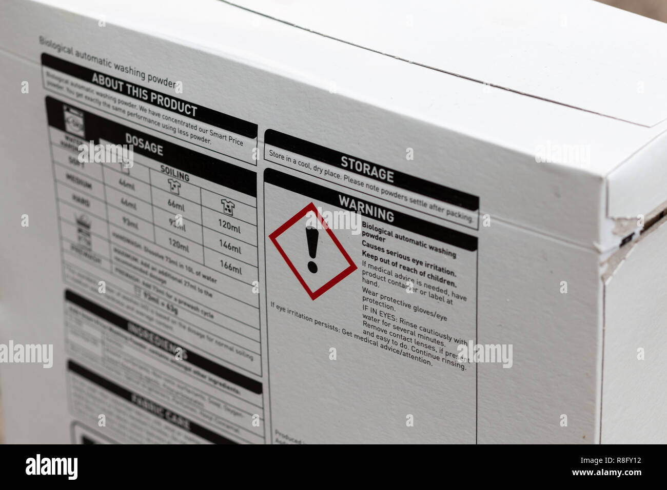 Warnschild waschpulver -Fotos und -Bildmaterial in hoher Auflösung – Alamy