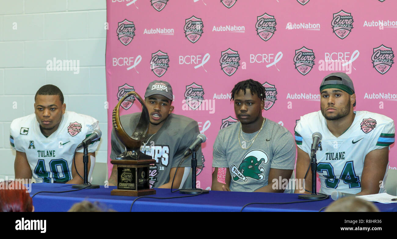 Orlando, Florida, USA. 15 Dez, 2018. Der Tulane Darius Bradwell ...