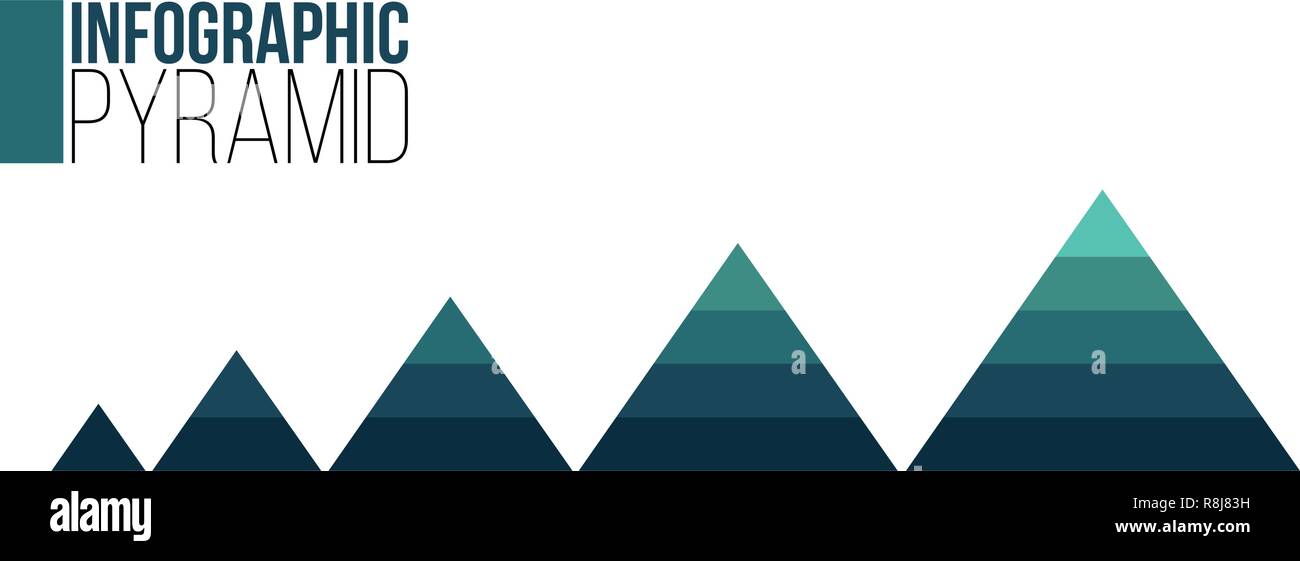Business Pyramide Infografik. Pyramide Präsentation mit 5 Optionen ...