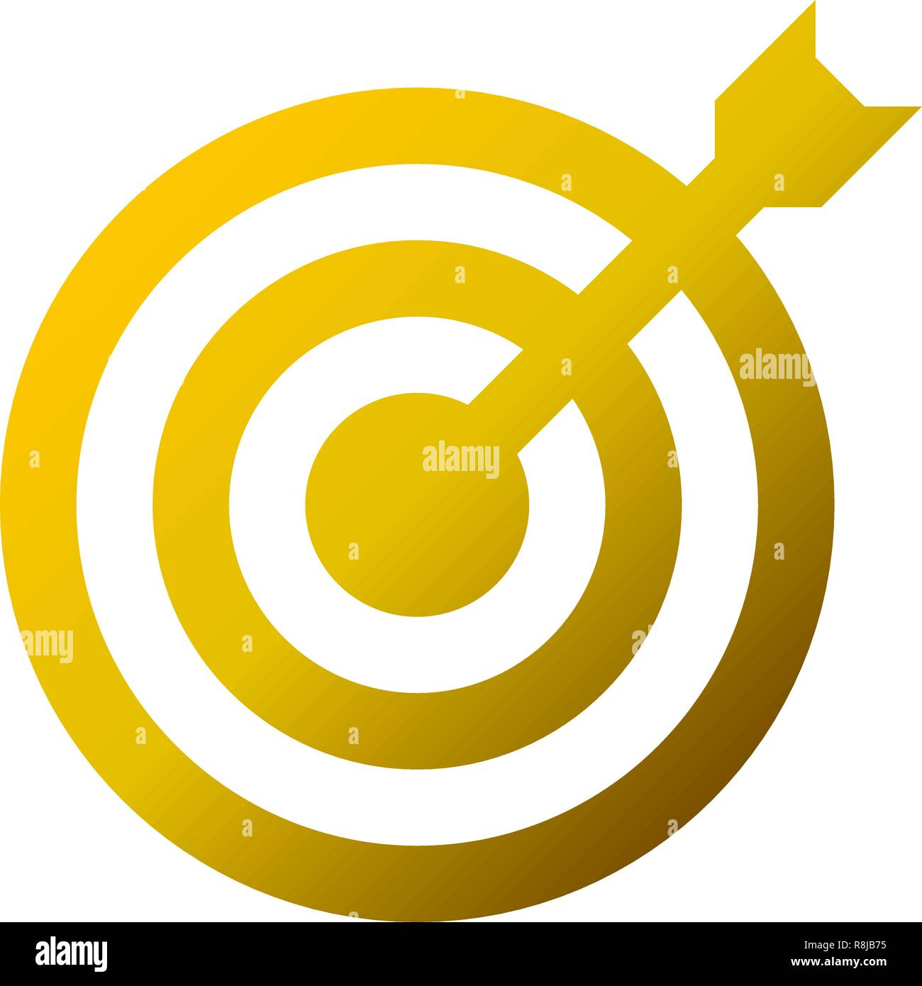 Ziel Zeichen - golden Gradient transparent mit Dart, isoliert - Vector ...