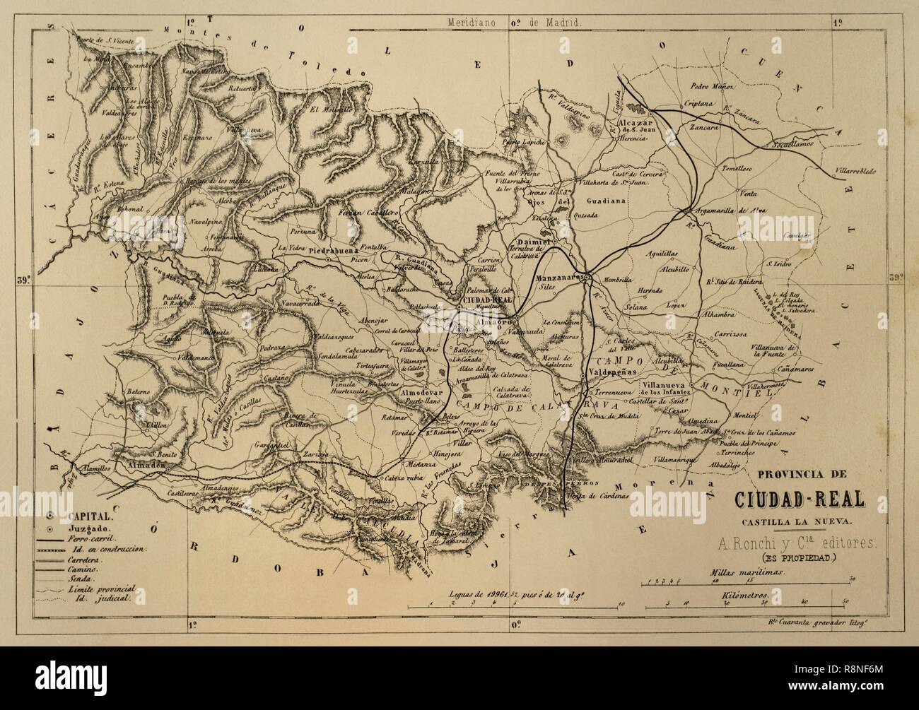 Mapa de la Provincia de Ciudad Real. Crónica de España, Historia y ...