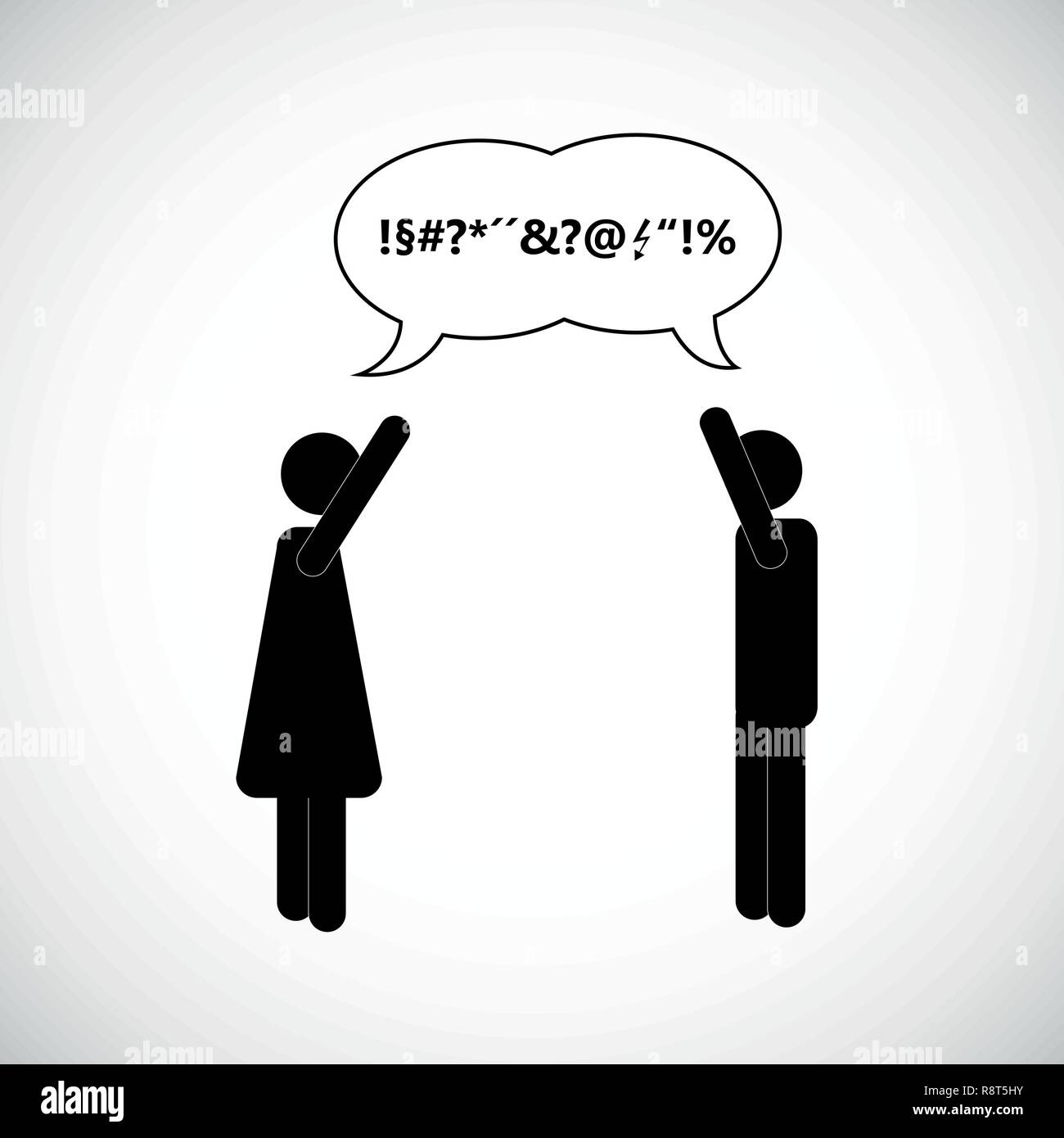 Couple arguing man woman icon -Fotos und -Bildmaterial in hoher ...