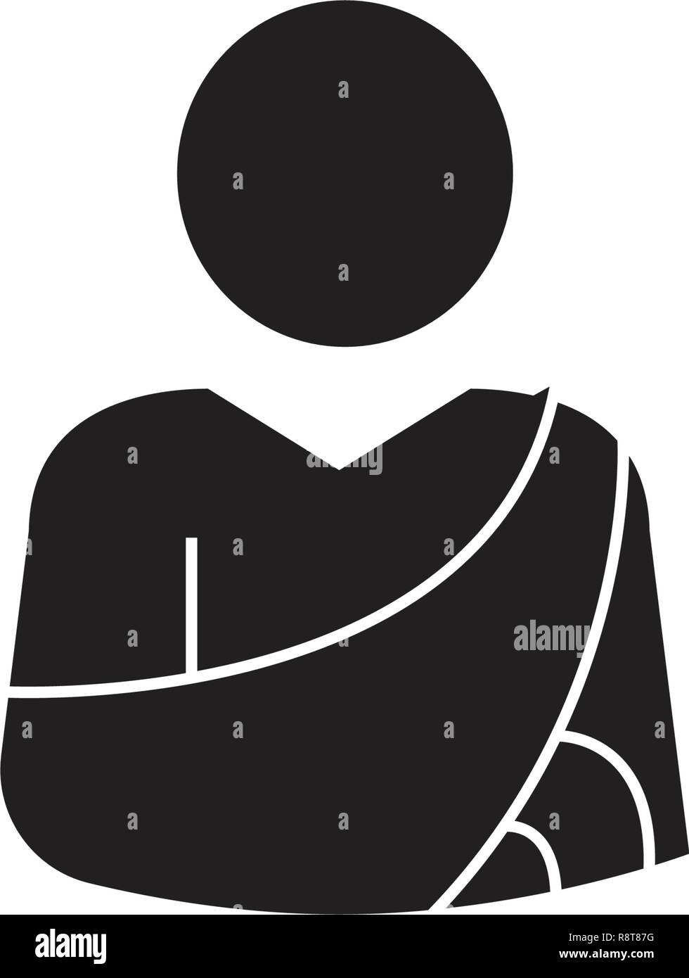 Bruch dressing schwarz Vektor Konzept Symbol. Bruch dressing Flachbild ...