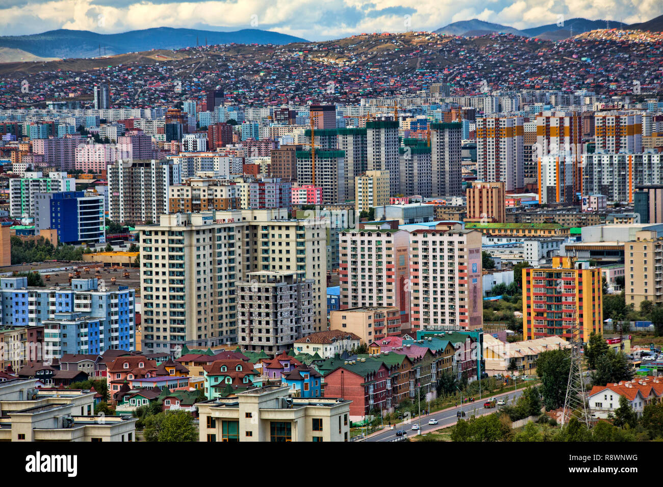 Blick auf Ulan Bator ist die Hauptstadt der Mongolei Stockfotografie ...