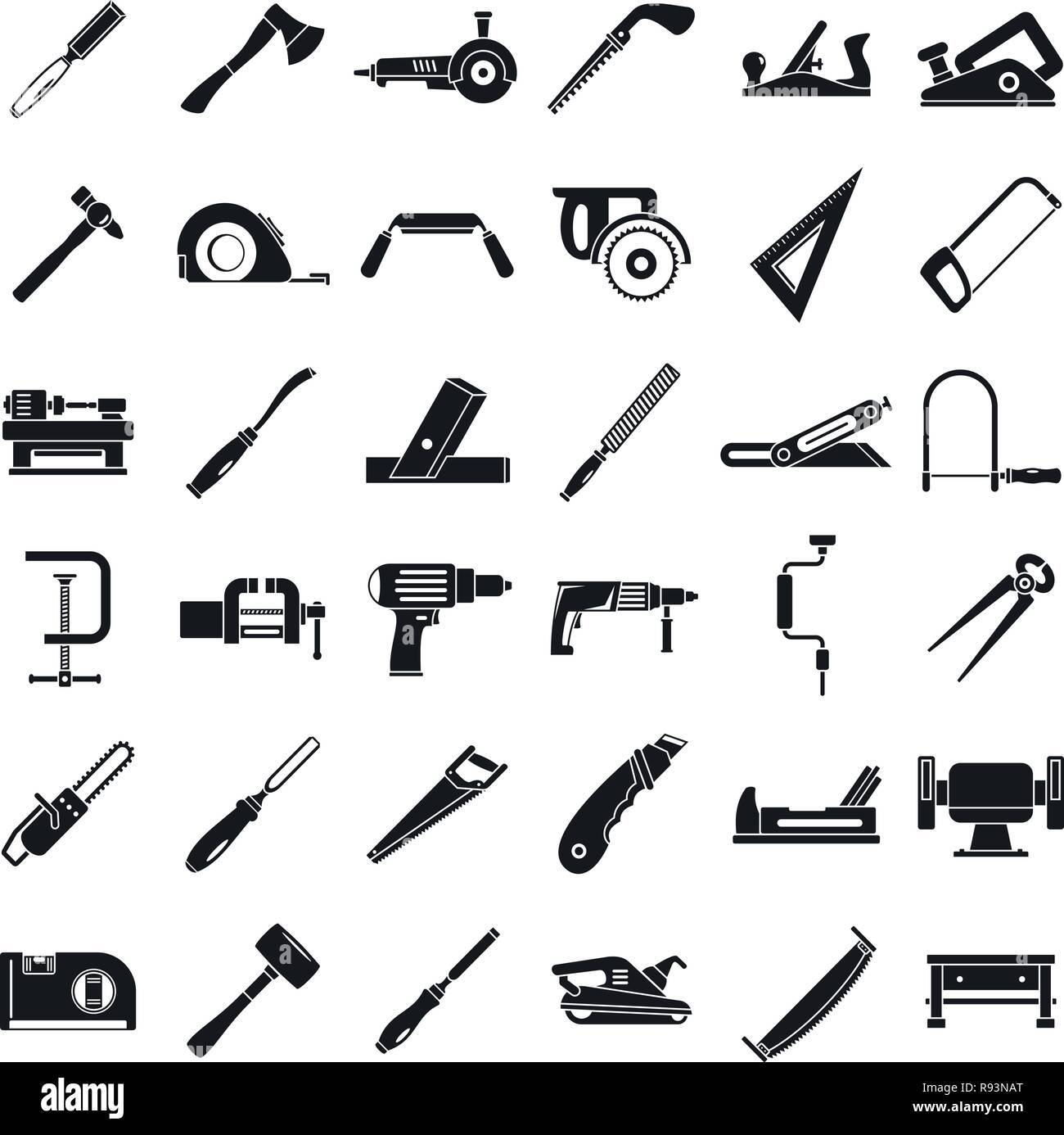 Handwerker icons schwarz weiss -Fotos und -Bildmaterial in hoher ...