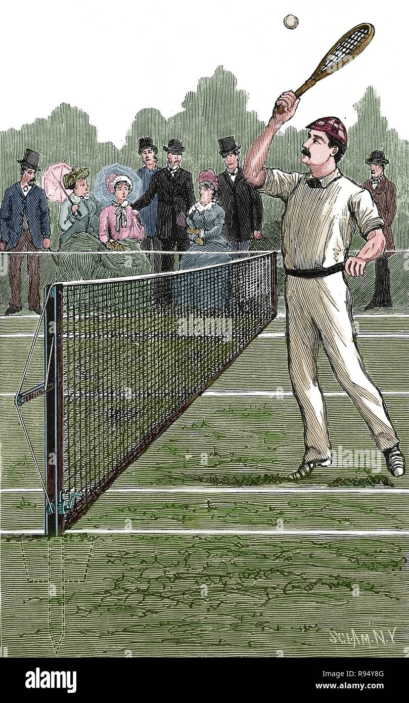 Victorian tennis racket -Fotos und -Bildmaterial in hoher Auflösung – Alamy