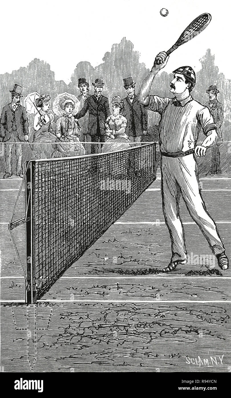Victorian tennis racket -Fotos und -Bildmaterial in hoher Auflösung – Alamy