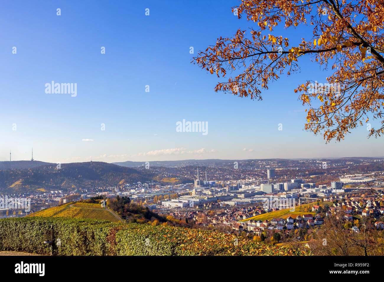Blick über Stuttgart, Deutschland Stockfotografie - Alamy
