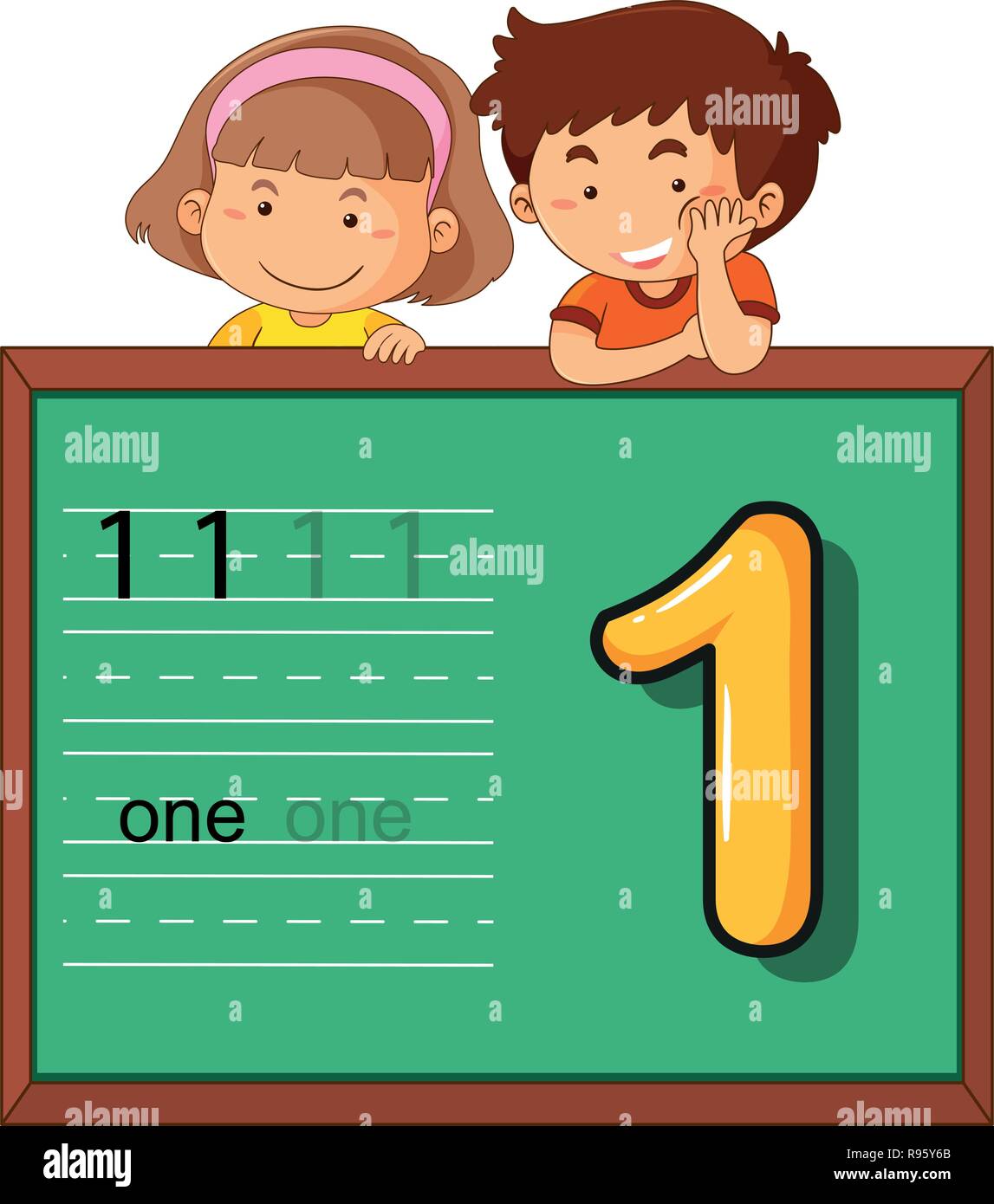 Zahlen lernen clipart Stock-Vektorgrafiken kaufen - Alamy