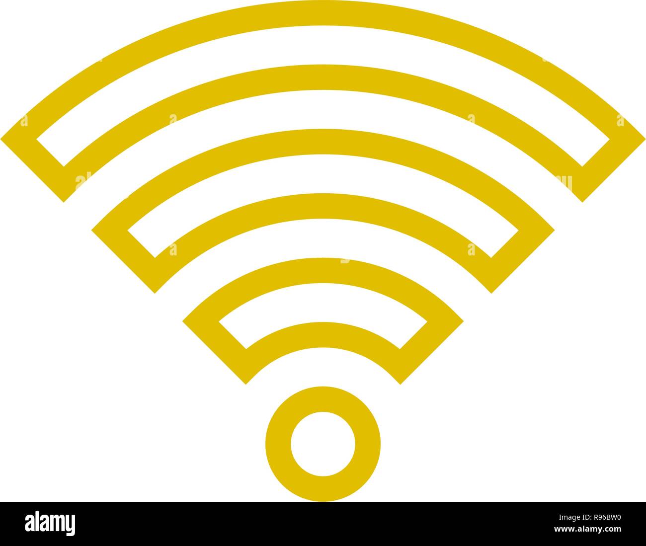 Wlan Symbol - golden umrissen, isoliert - Vector Illustration Stock ... Wlan Symbol - golden umrissen, isoliert - Vector Illustration Stock ...
