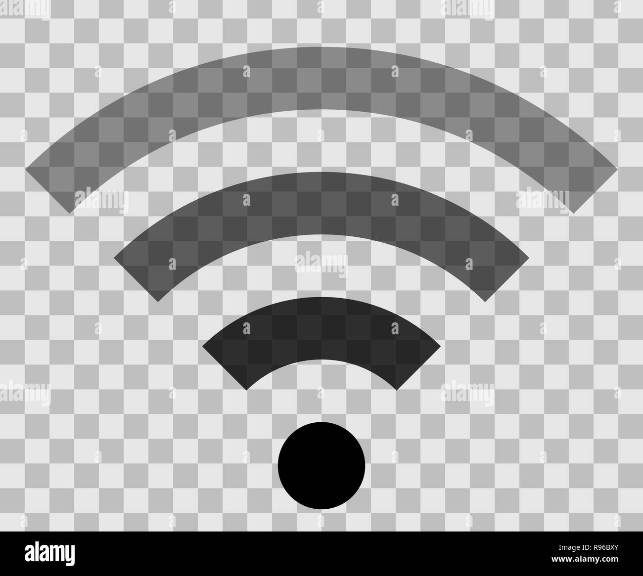 Wlan Symbol - Schwarz einfach transparent, isoliert - Vector ...