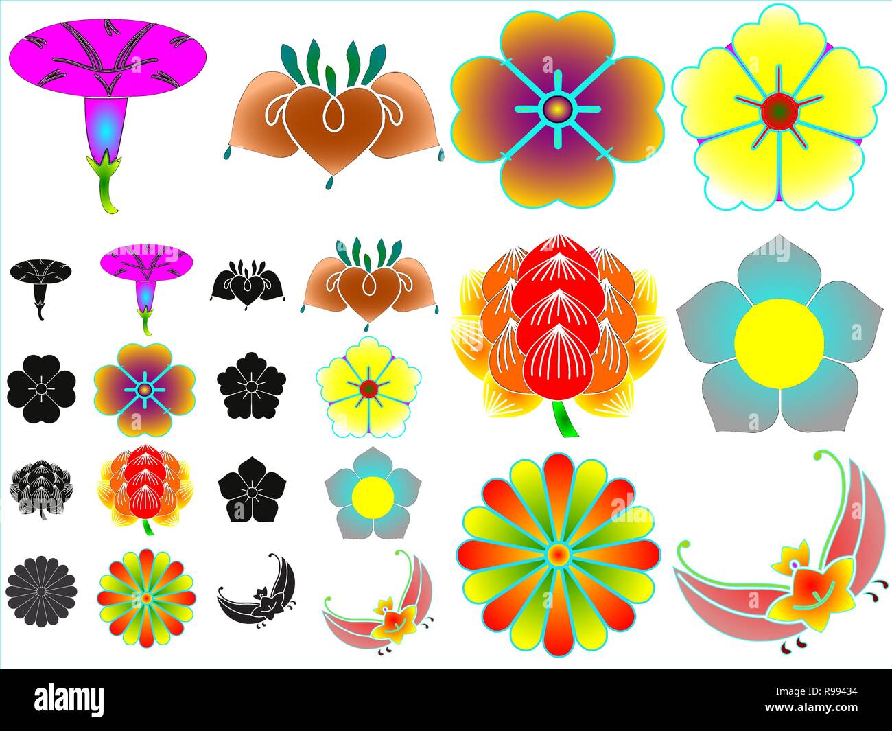 Japanisch, Kamon, traditionelle, Symbol, Familie, Abstammung, Crest ...