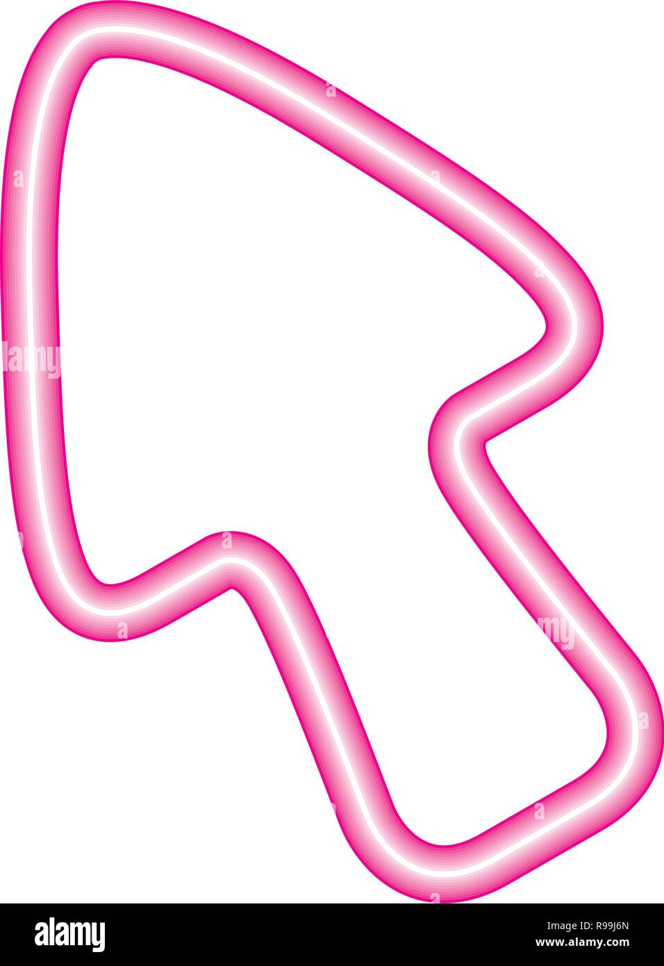 Pfeil neon auf weißem Hintergrund Vector Illustration Vektor ...