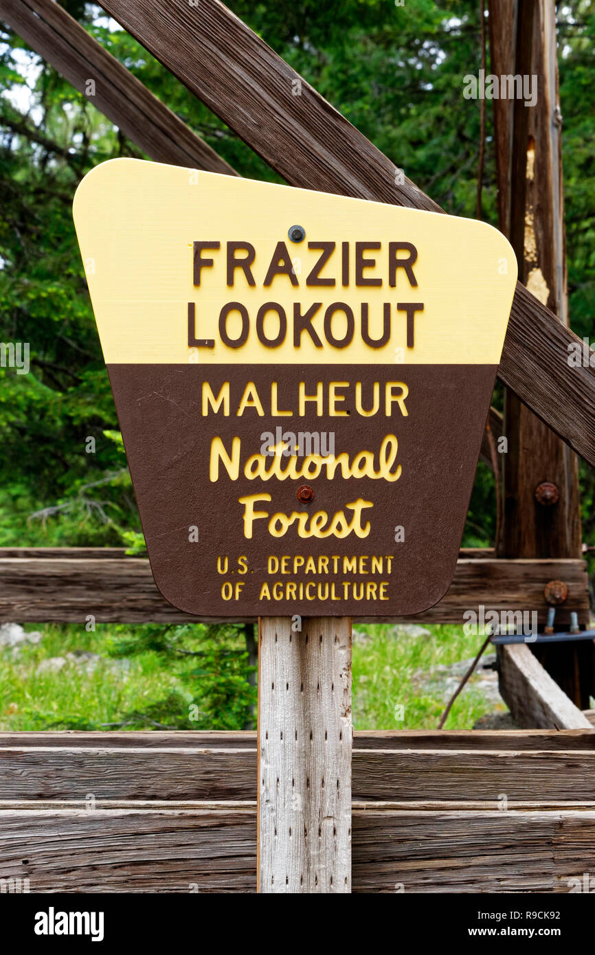 Malheur national wald frazier aussichtsturm zeichen -Fotos und ...