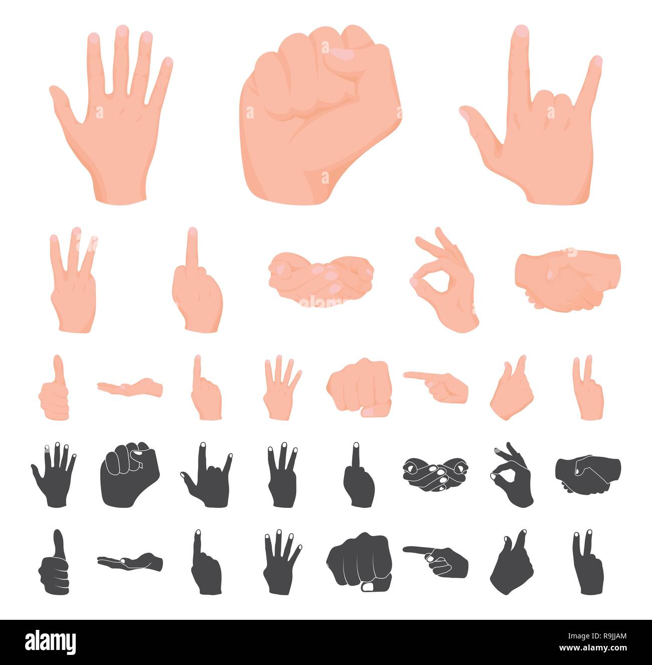 Mittelfinger cartoon Stock-Vektorgrafiken kaufen - Alamy