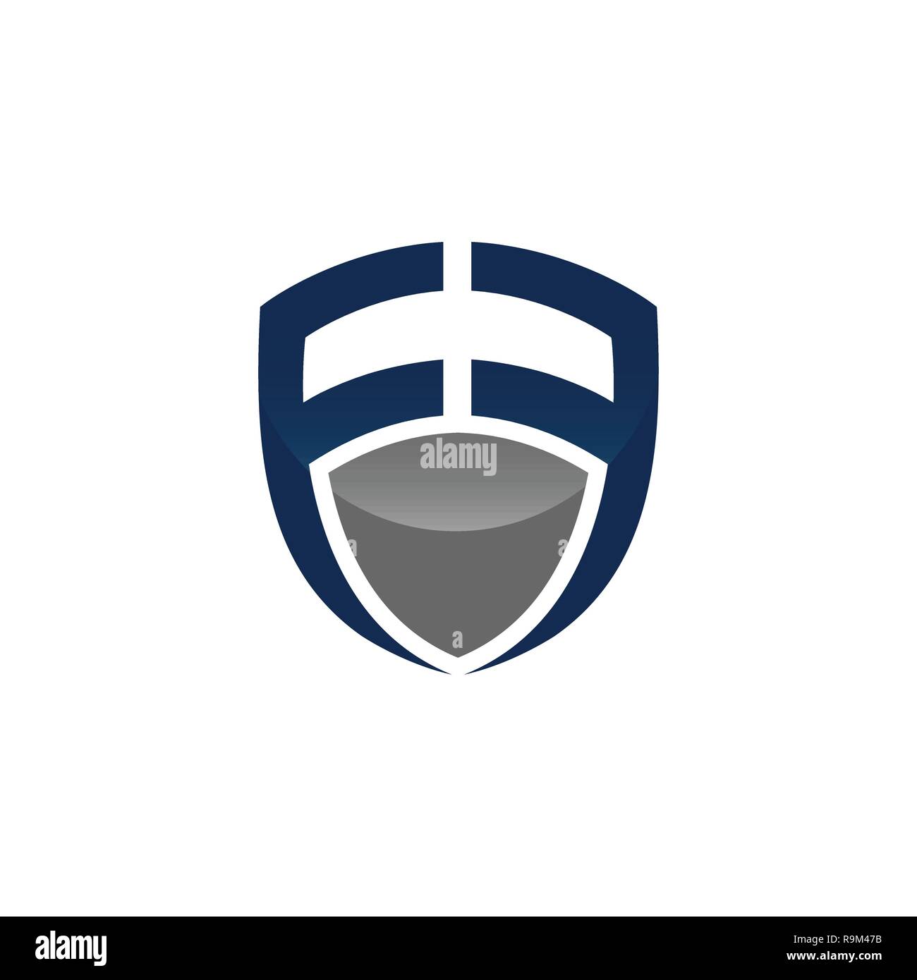 Buchstabe F Shield Logo abstract tech Style Logo, erstellt den Schild ...