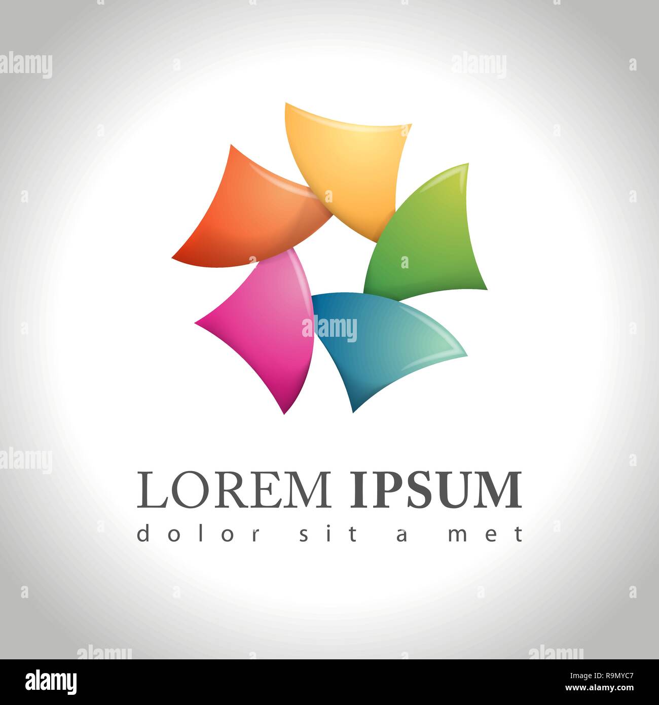 Zusammenfassung Web-Symbol und Logo Sample, Vector Illustration Stock ...