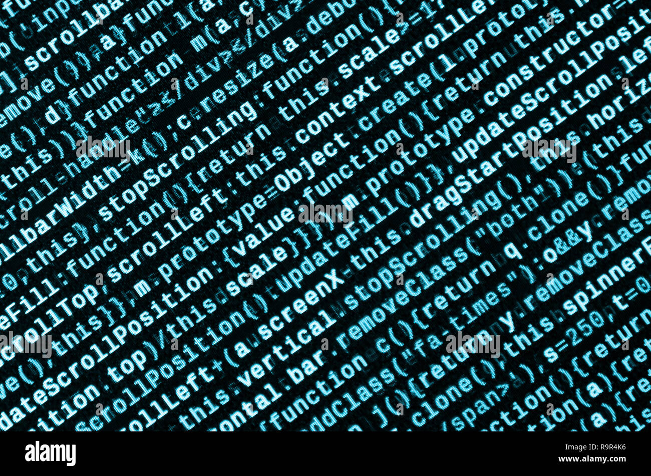 Große Daten- und Internet der Dinge Trend. IT-Arbeitsplatz. Website ...