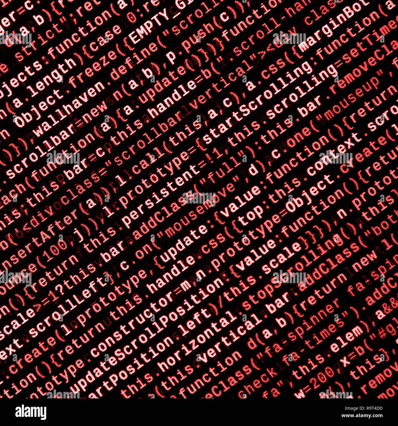 Das Schreiben von Programmcode auf dem Laptop. Digitale binäre Daten ...