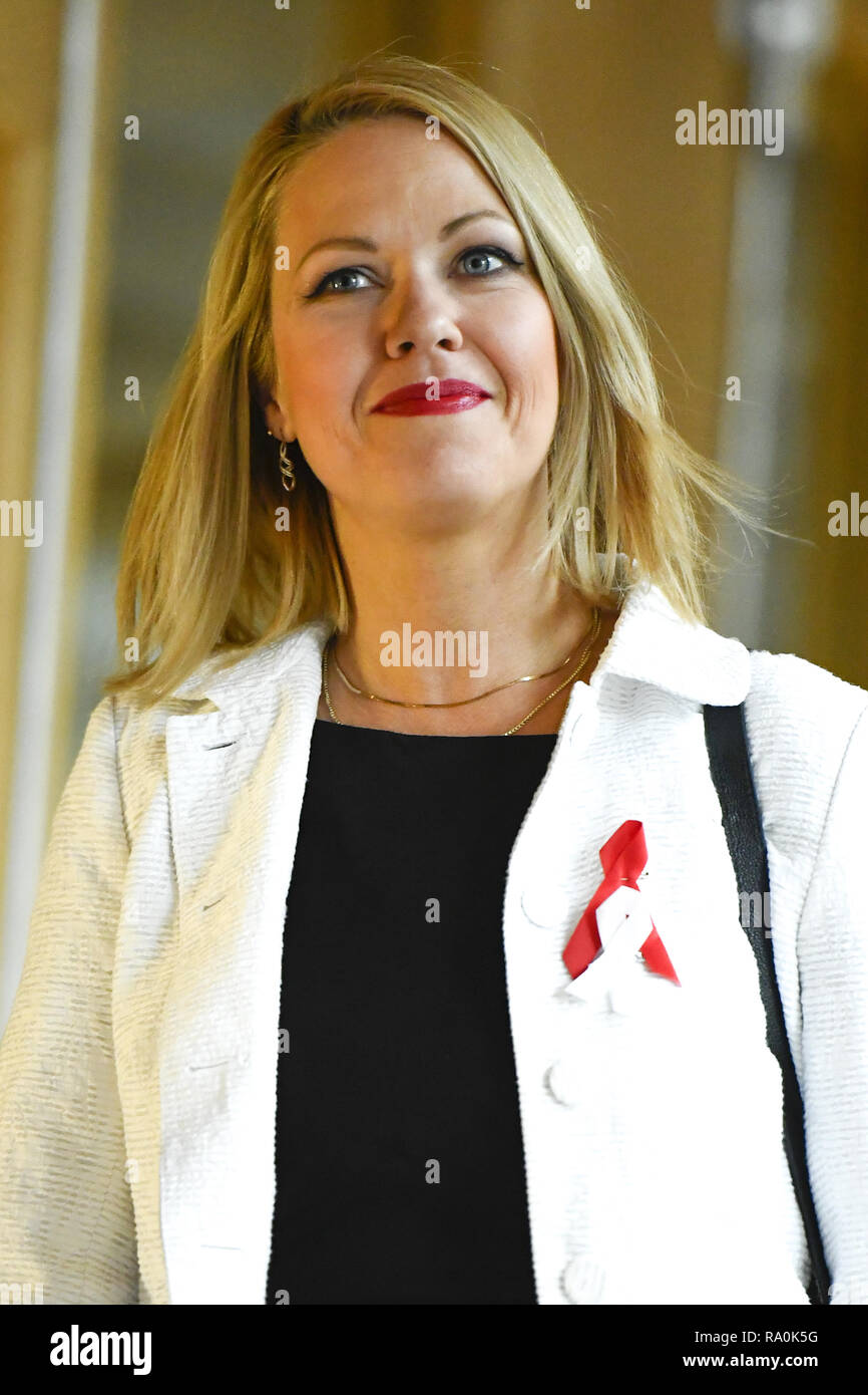 Politiker nehmen an Fragen der Schottischen Ersten Minister in Holyrood ...