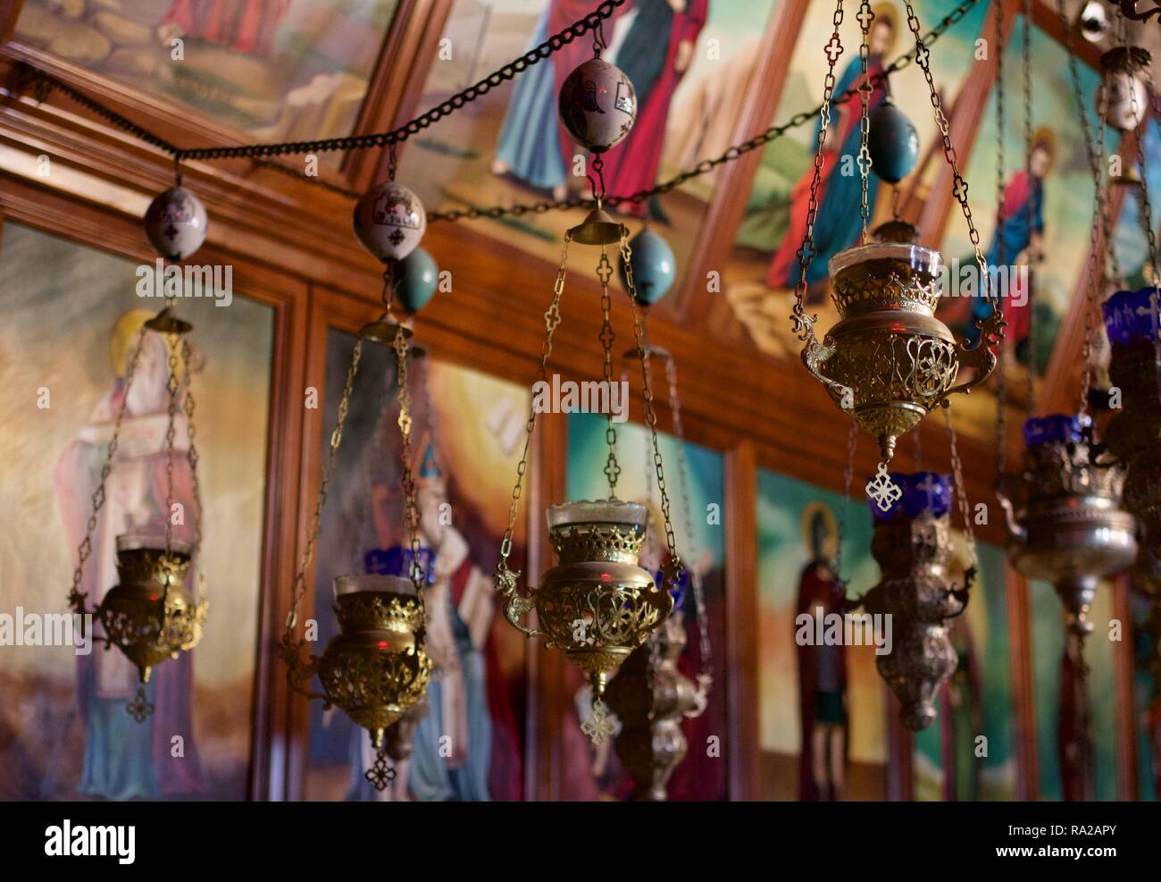 Innenraum der Grab der Jungfrau Maria, Jerusalem Stockfotografie - Alamy