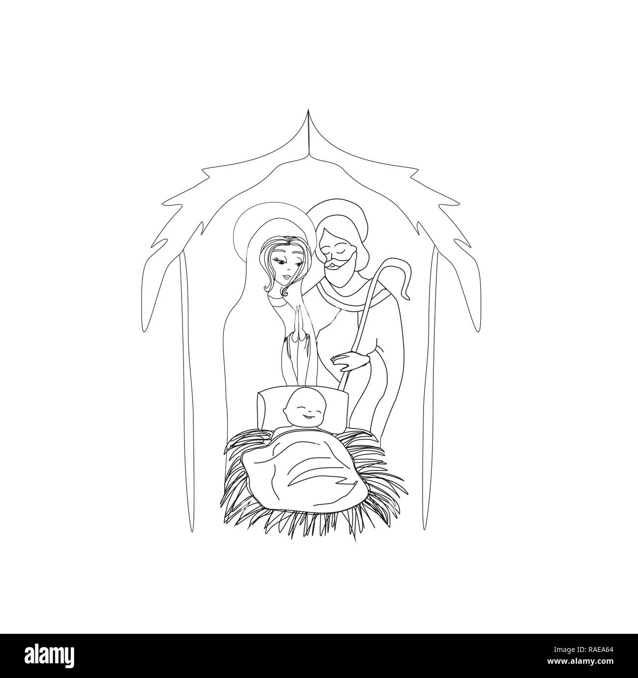Geburt von jesus in bethlehem Schwarzweiß-Stockfotos und -bilder - Alamy