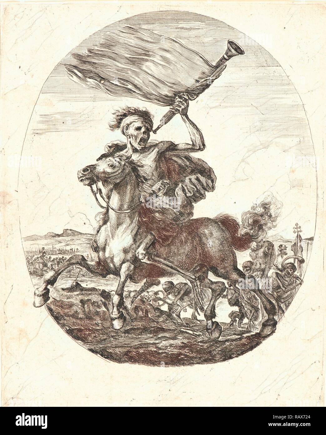 Stefano Della Bella (Italienisch, 1610 - 1664). La Mort ein Cheval ...