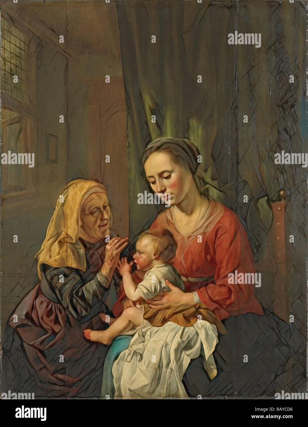 Jungfrau und Kind mit der Heiligen Anna (Anna Selbdritt), Dirk van Hoogstraten, 1630 ...