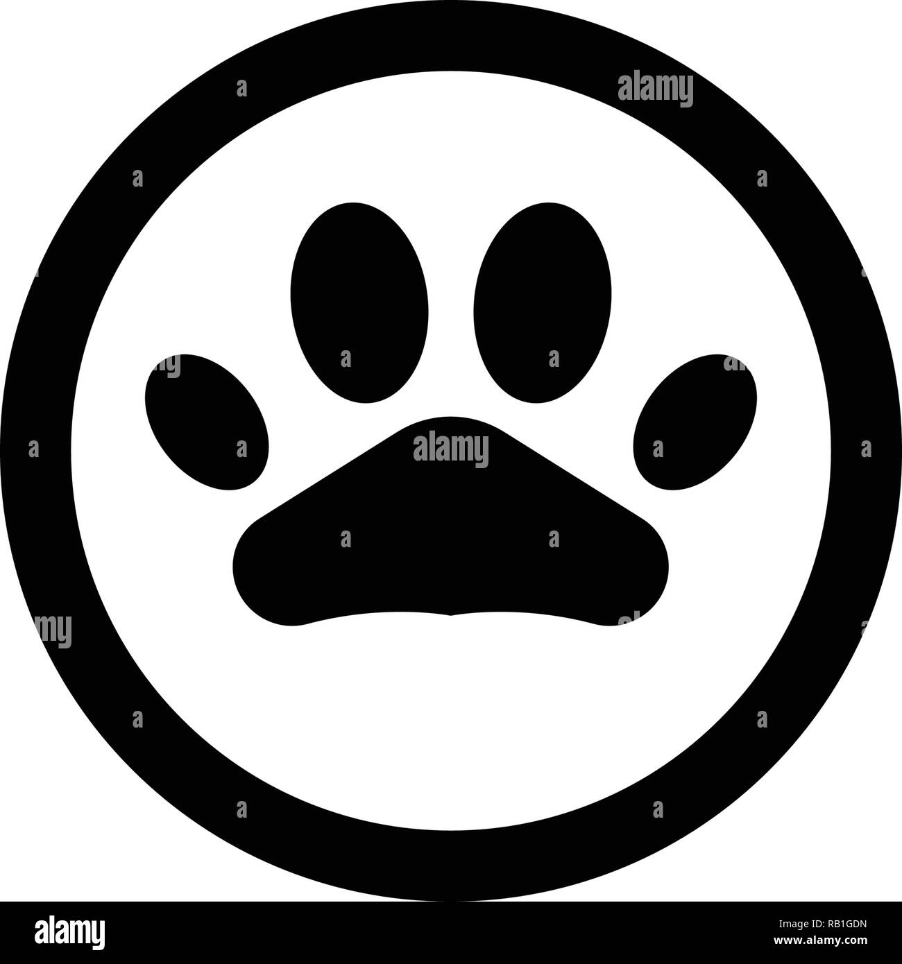 Foot Print Hund Tier Logos und Symbole Stock-Vektorgrafik - Alamy
