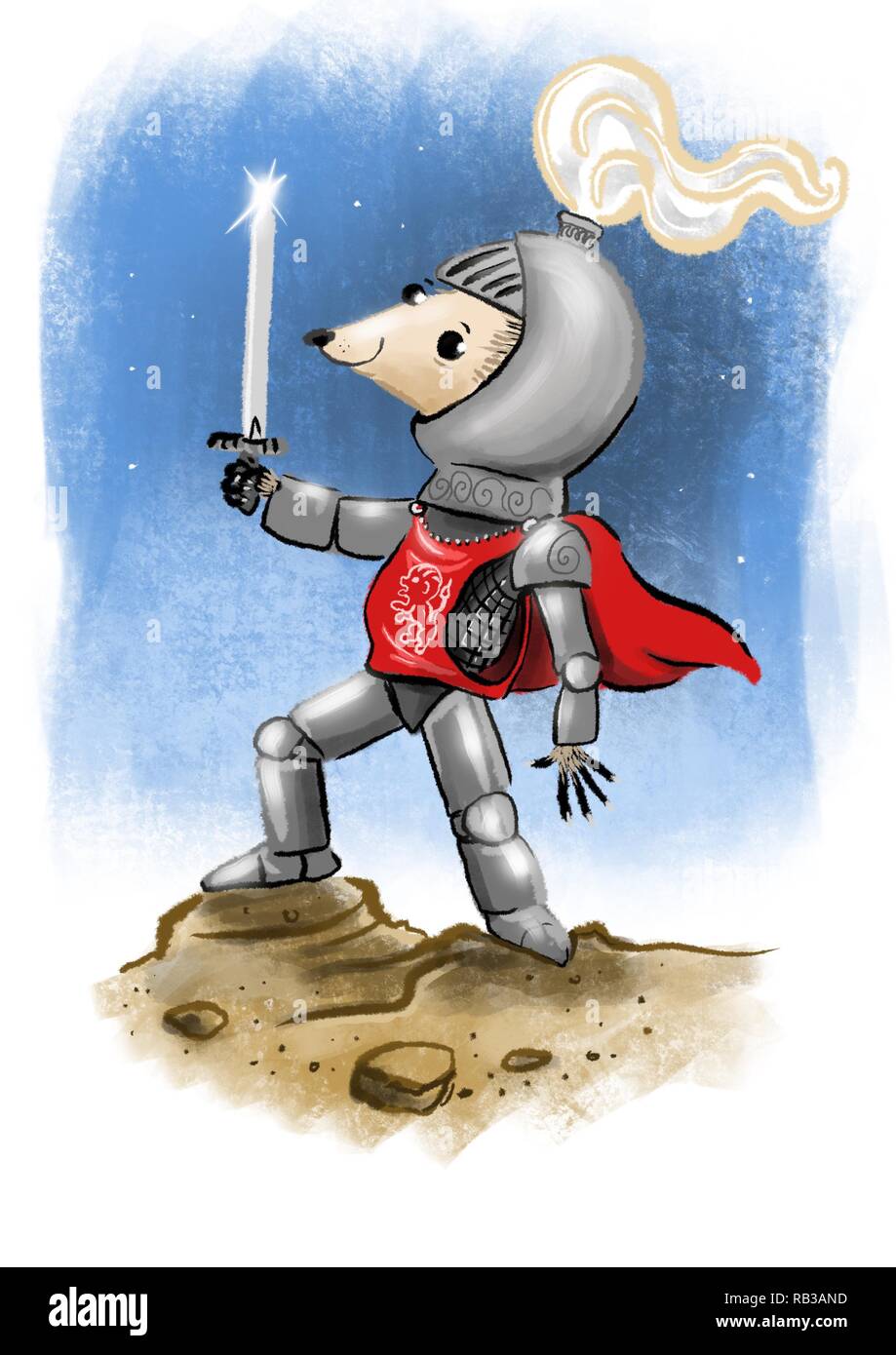 Süße Maus Ritter Abbildung Stockfotografie - Alamy