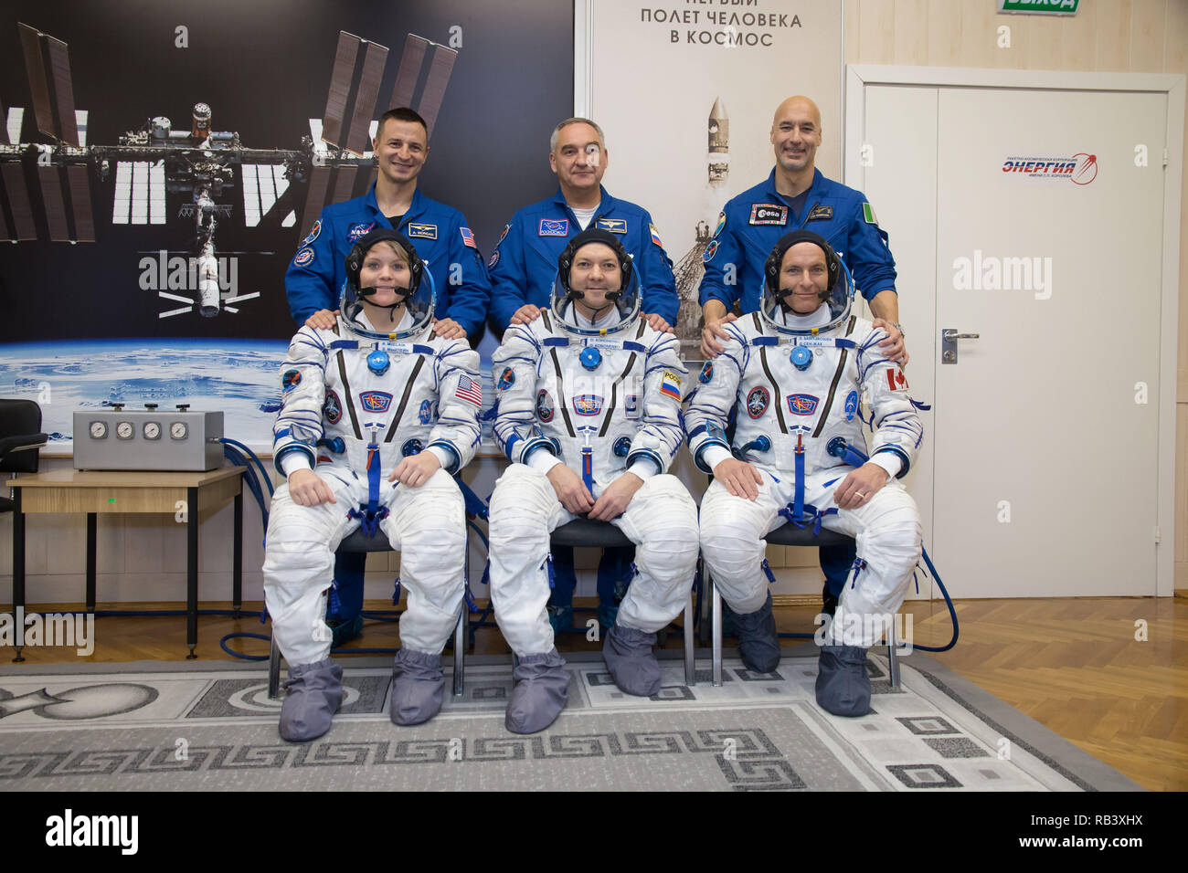 Internationale Raumstation ISS Expedition 58 prime Crew Mitglieder Anne McClain der NASA, Links ...