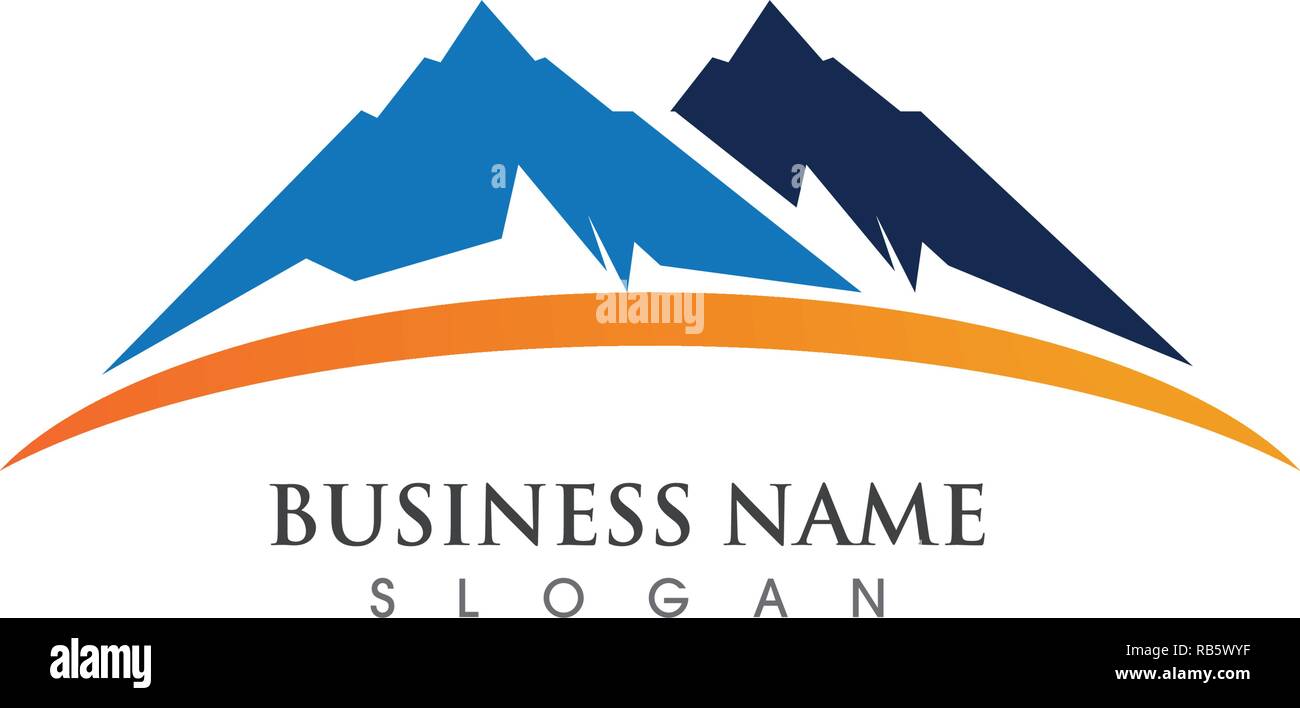 Berge Natur Landschaft Logos und Symbole Symbole Vorlage Stock ...
