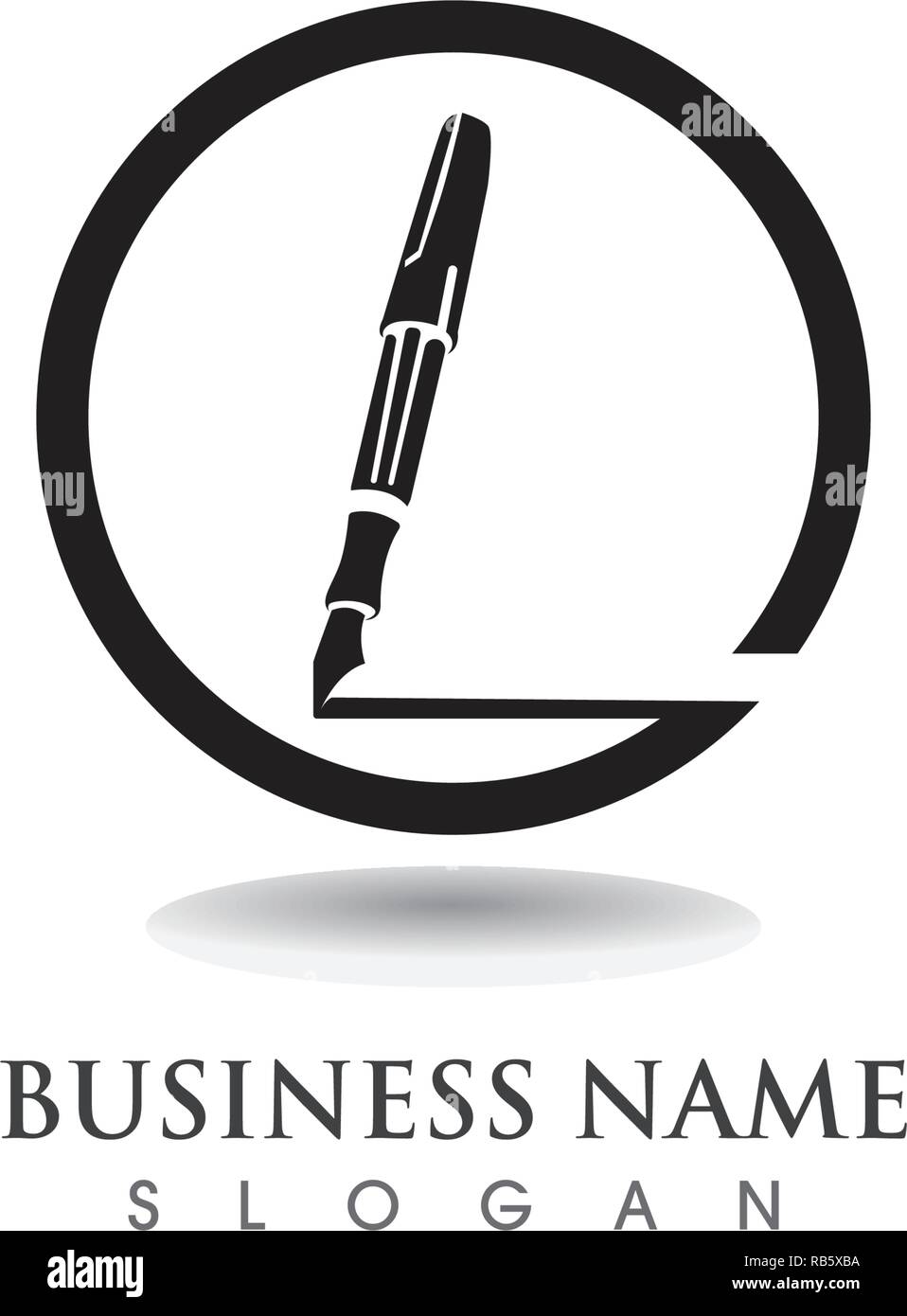 Stift logo Stock-Vektorgrafiken kaufen - Alamy