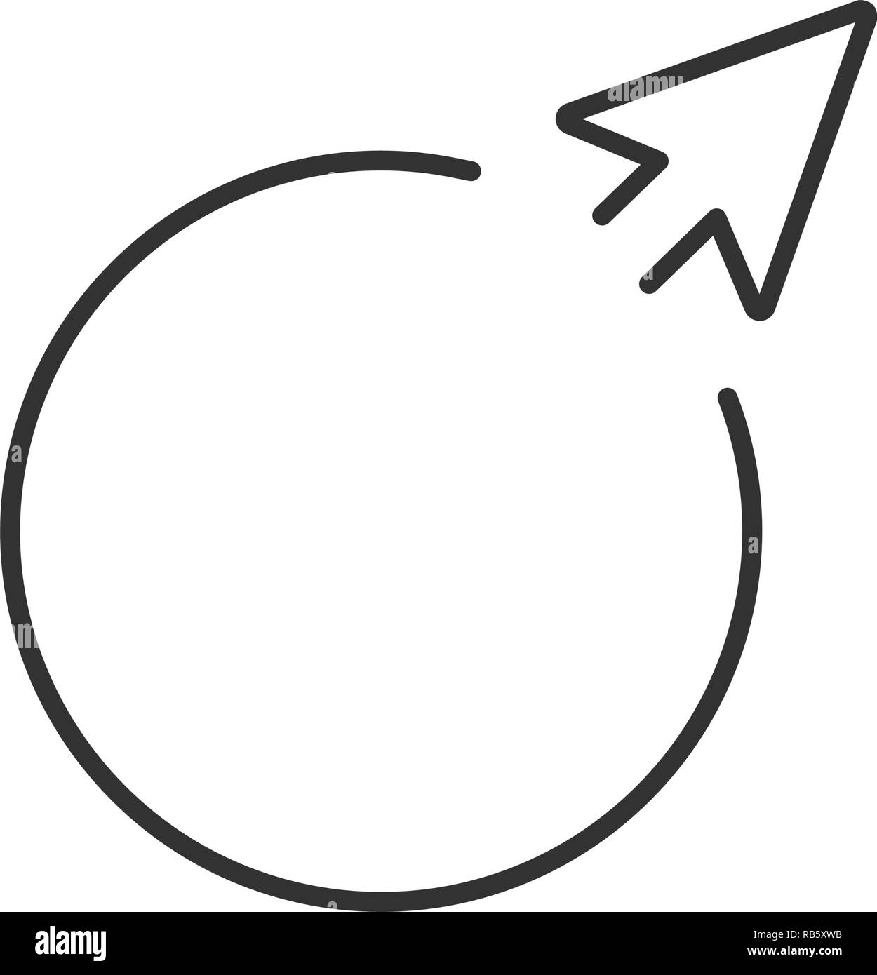 Pfeil nach oben abgerundet. Vector Illustration Stil ist flach iconic ...