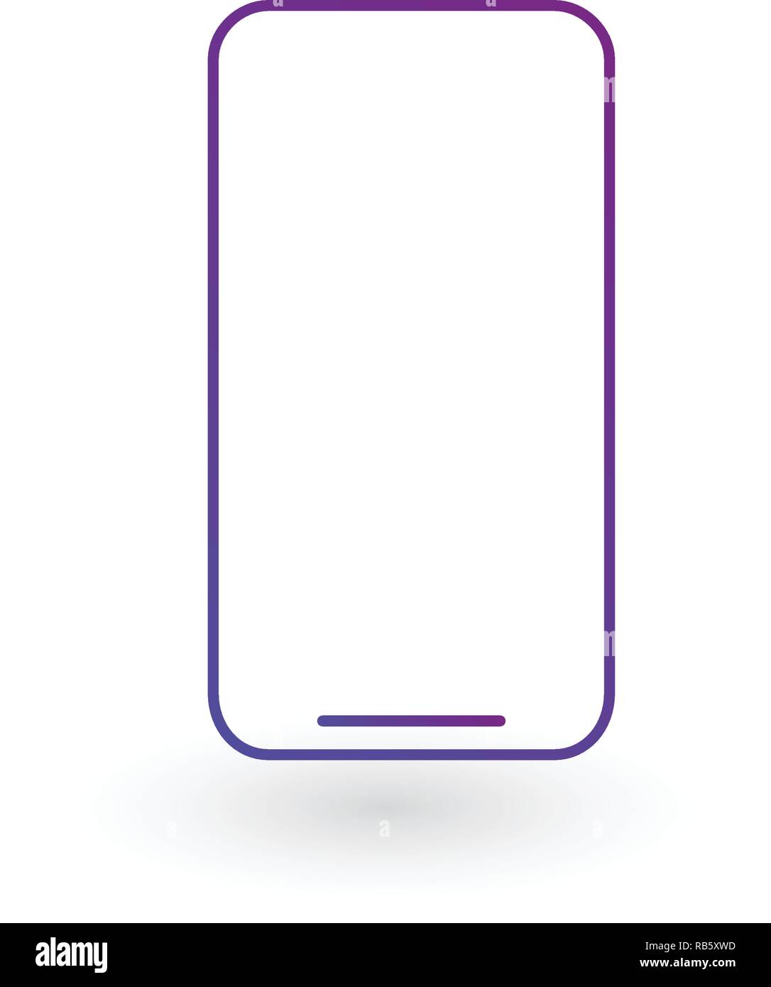 Handy oder Smartphone Symbol Leitung, umriss Vektor Zeichen, linear ...