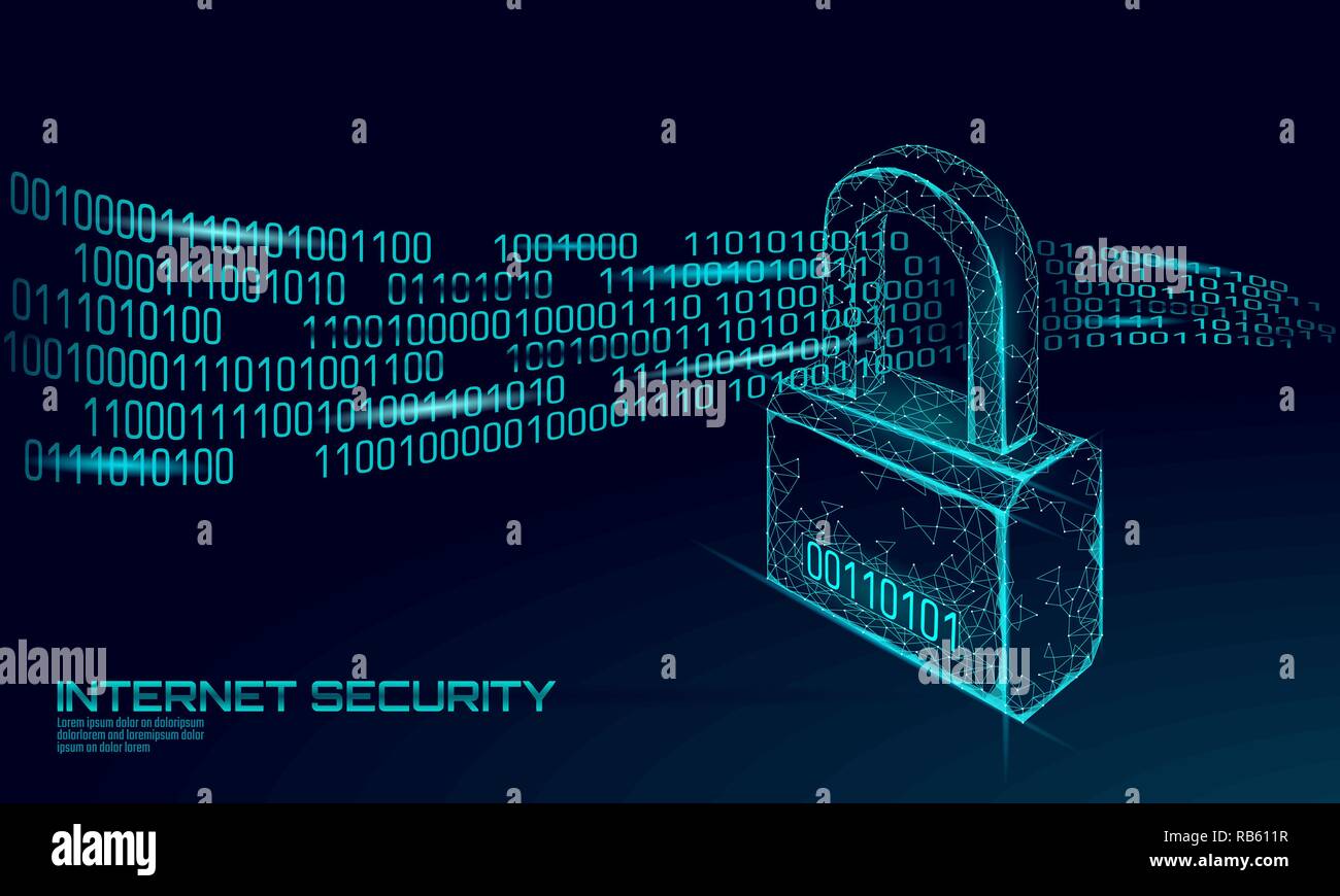Cyber sicherheits Vorhängeschloss auf Daten Masse. Internet Security ...