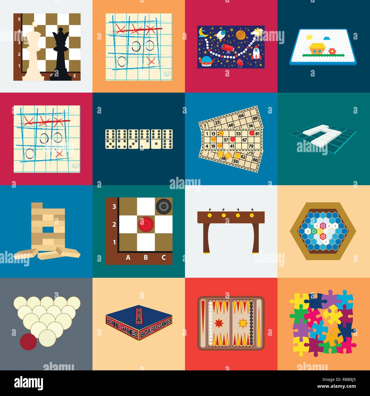 Backgammon, Ball, Billard, Bingo, Board, Box, Cartoon, Dame, Schach ...
