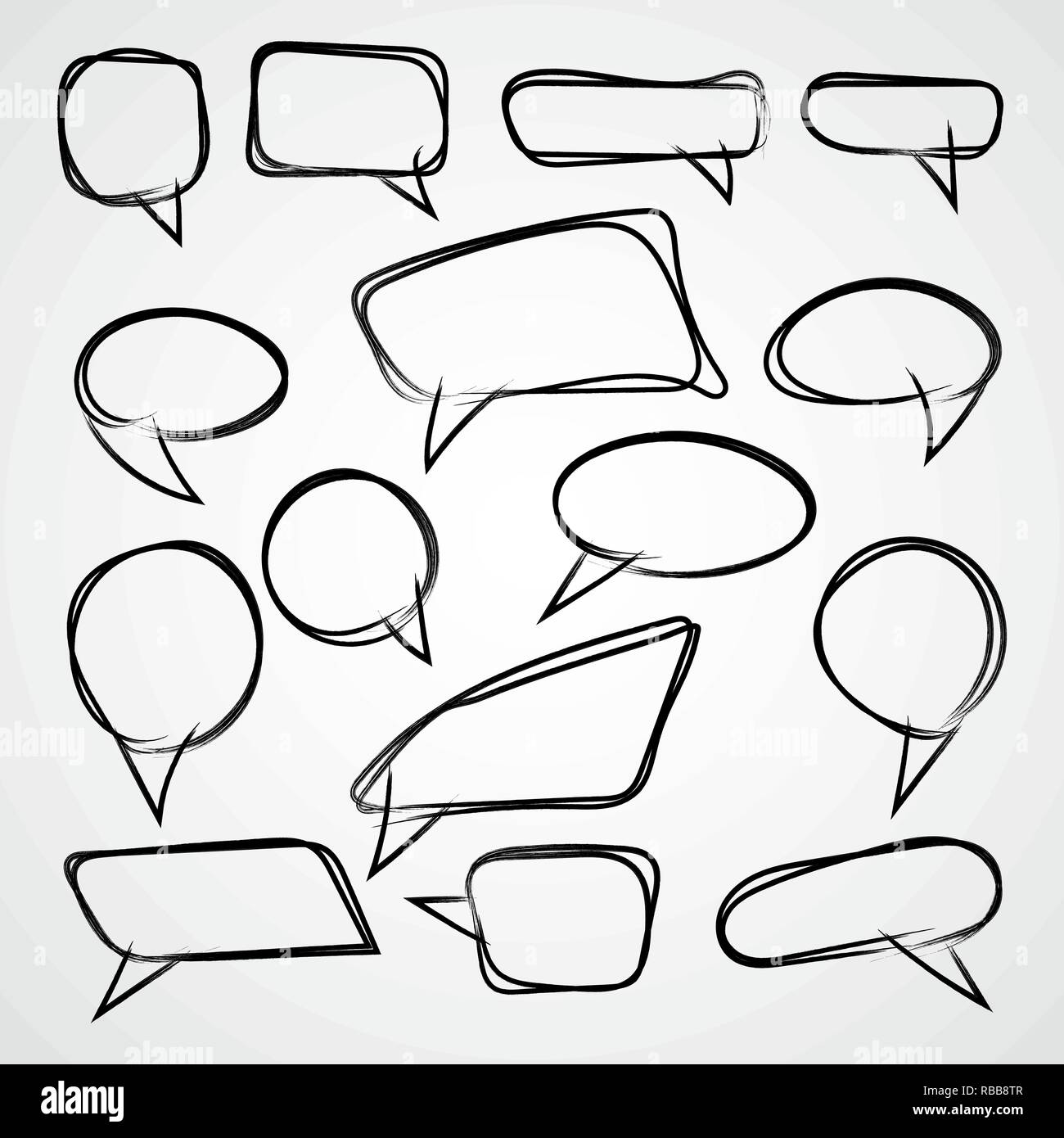 Speech bubbles vector Stock-Vektorgrafiken kaufen - Alamy