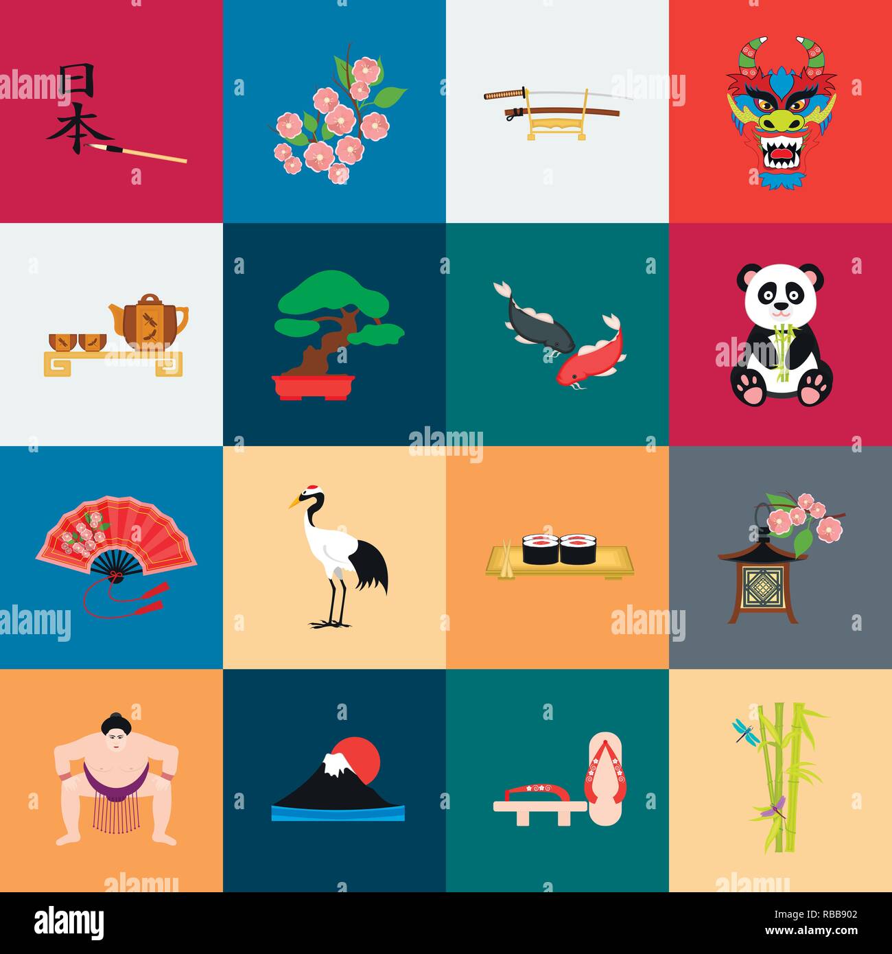 Kunst, Attribute, Bambus, Bonsai, calligrapgy, Cartoon, Sammlung, Land ...