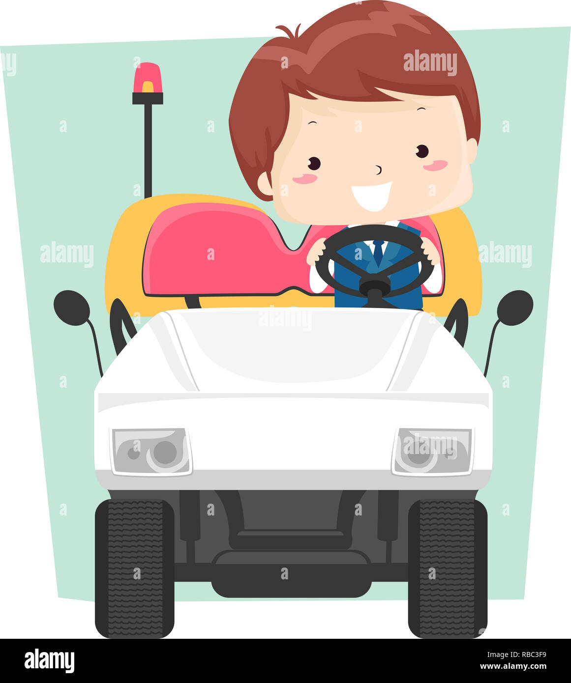 Cartoon boy driving car -Fotos und -Bildmaterial in hoher Auflösung – Alamy