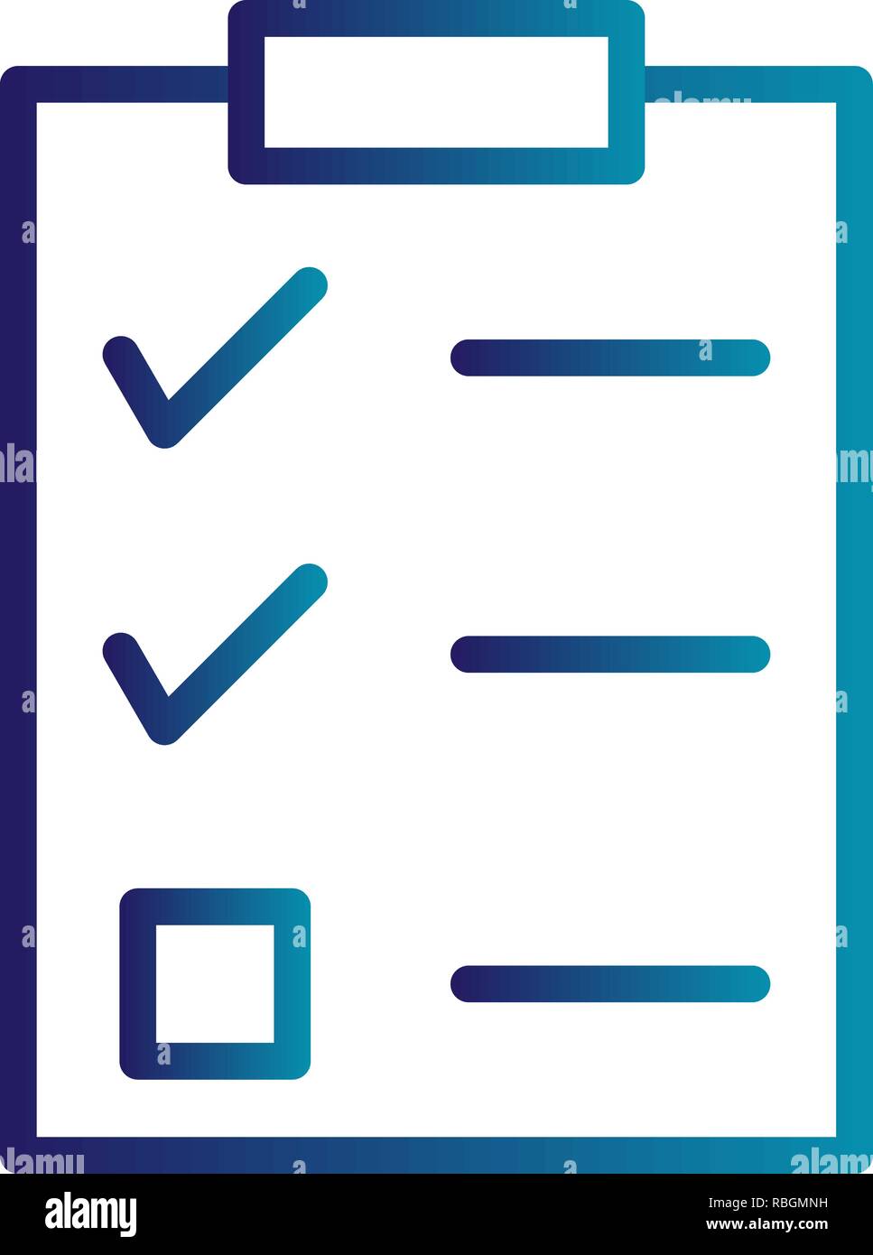 Vektor Checkliste Symbol Stock-Vektorgrafik - Alamy