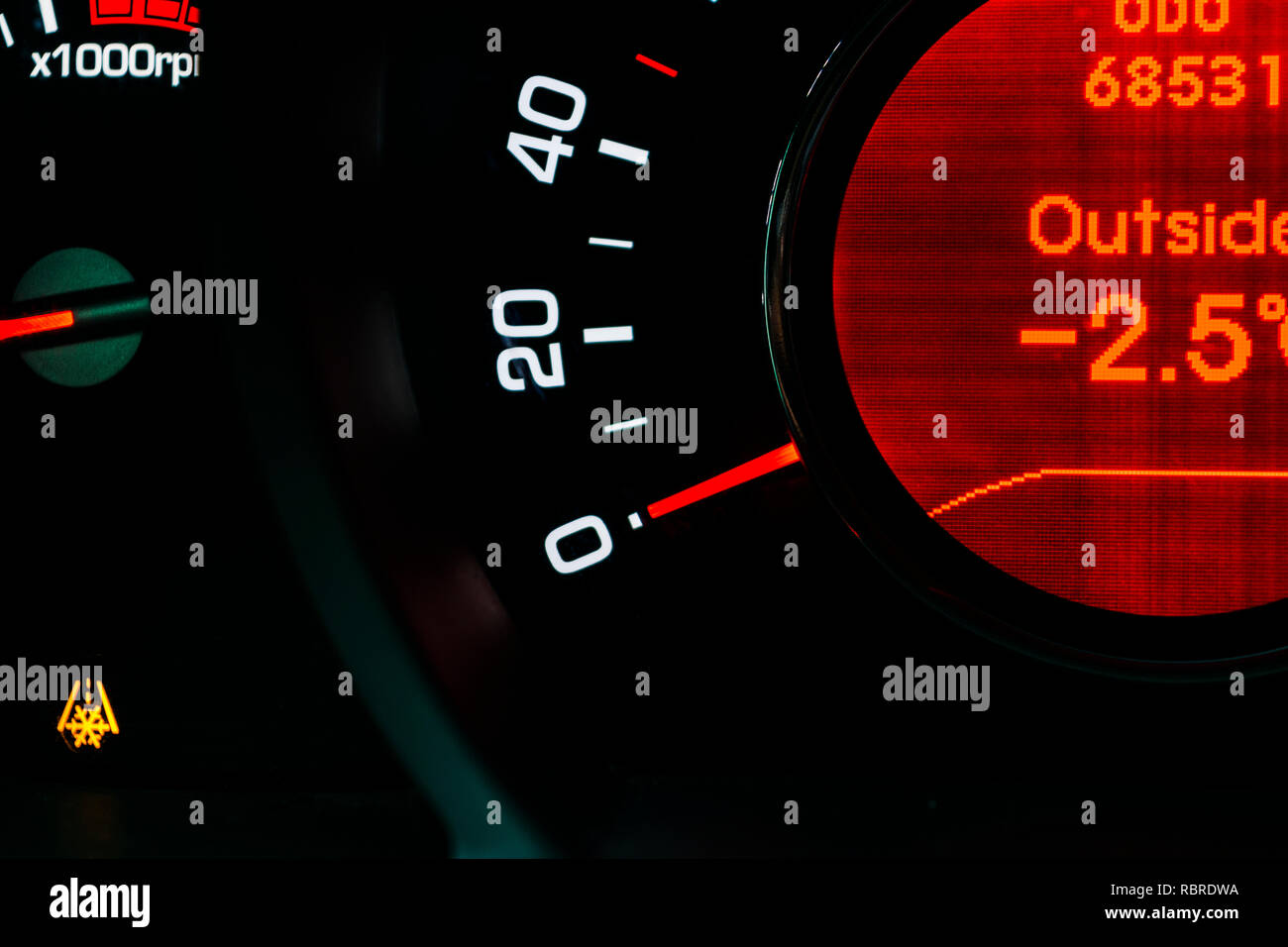 Fahrzeug Instrumententafel, Armaturenbrett closeup mit sichtbaren ...