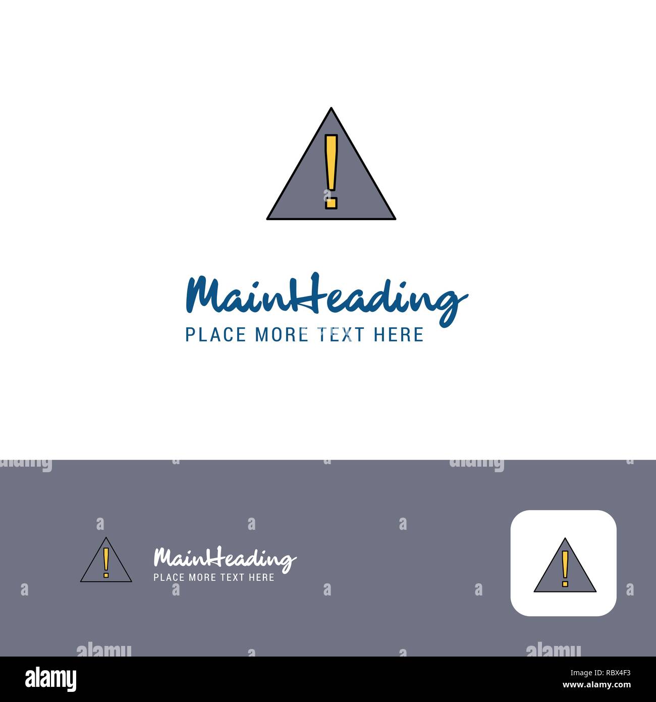 Kreative Fehler Logo Design. Flache farbige Logo Ort für Tagline ...